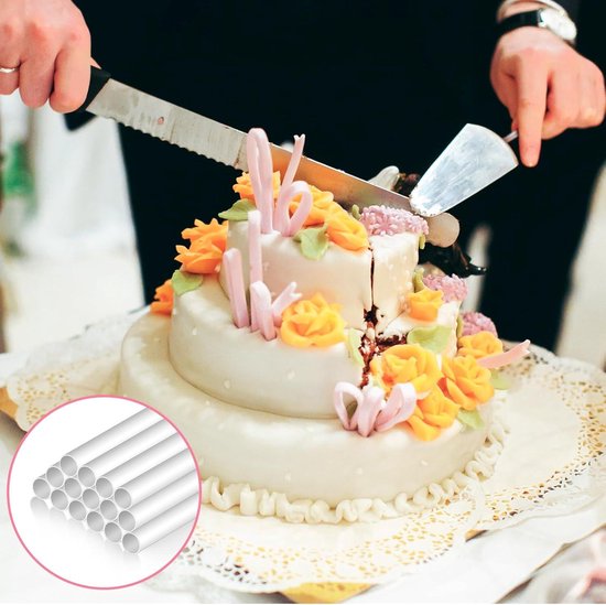 Allecto Plus - Plastic taartdeuvelstaven voor gelaagde cake - 15 stuks ...