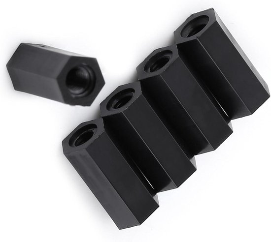 100Pcs M3 Hex Threaded Standoff Spacer Pillar 8mm 10mm 12mm 15mm Nylon ...