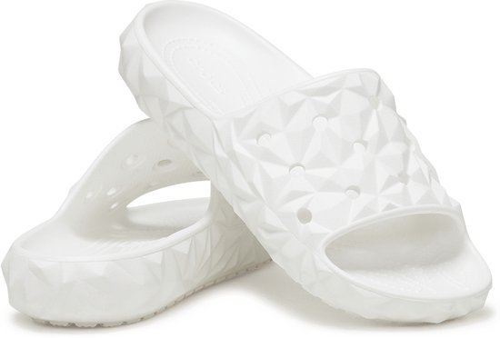 Crocs - Classic Geometric Slide V2 Slippers White - Maat 41-42 | bol