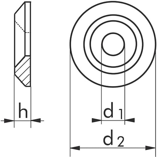 Wurth - Rozet A4 roestvast staal - Rozet Roestvast staal A4, blank - x ...
