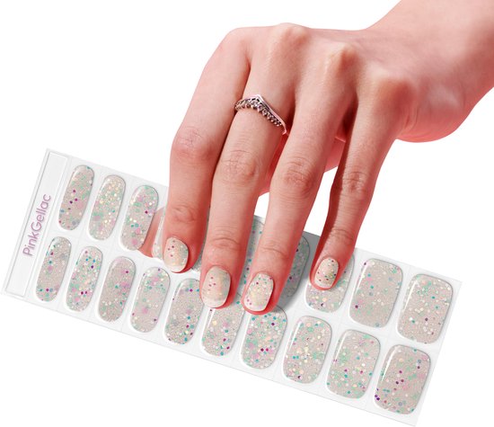 Pink Gellac UV Nagelstickers - Gellak Stickers 030 Confetti Crush ...