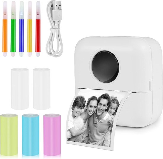 Mobiele fotoprinter - draagbare mini-fotoprinter - draadloze ...