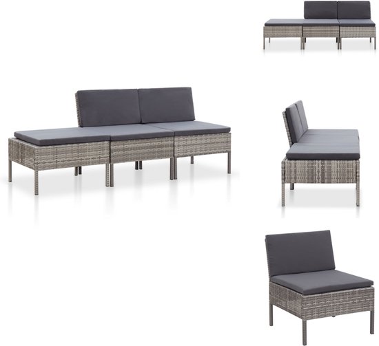 vidaXL Tuin Loungeset - Tuin Loungesets - Tuinbank - Tuinbanken - 3 ...