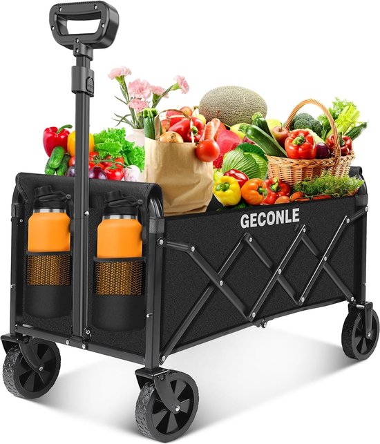 Opvouwbare Trolley met Wielen voor Boodschappen en Avontuur - Hoge ...