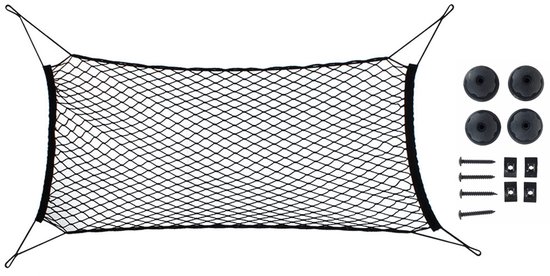 AMiO Flexibel Elastisch Net met Houders voor Kofferbak Auto Opberging ...