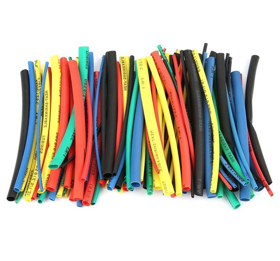 100 stuks Waterdichte Krimpkous Set - 100mm Assortiment in 5 Maten en 5 ...