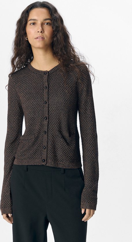 Object Vest Objpetru Knit L/s Re Cardigan 136 23045800 Black/cobber ...