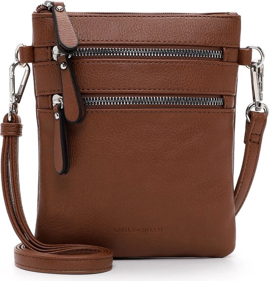 EMILY & NOAH Schoudertas E&N Emma ( 60392 ) - Dames handtassen - brandy ...
