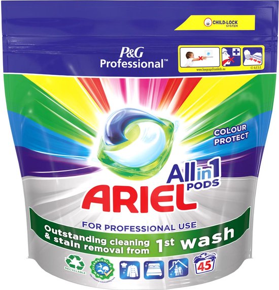 Ariel Professional Formula All-in-1 Colour Protect wascapsules, pak van ...