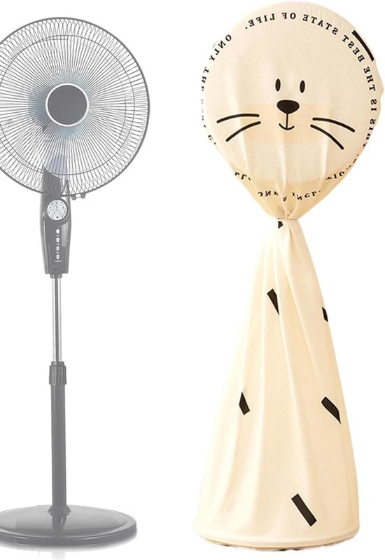 Cat Pattern Floor Fan Dust Cover Waterproof Outdoor Pedestal Fan ...