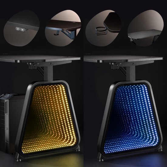 Holografisch Tunnel RGB Gaming Tafel | Unieke Infinity Spiegel Tafel ...