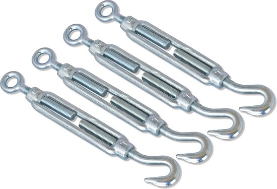 AMIG Draadspanner M8 110mm | Haak / Oog | 4 stuks | Spanschroef Spanner ...