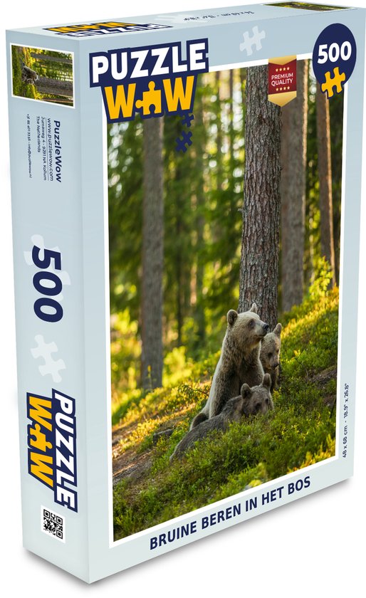 Puzzel Beer - Bruin - Bos - Legpuzzel - Puzzel 500 stukjes | bol.com