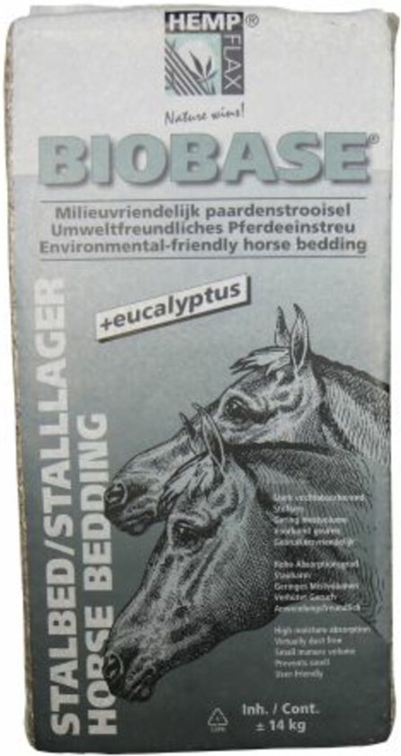 Hempflax Paardenstrooisel Biobase 14 kg | bol
