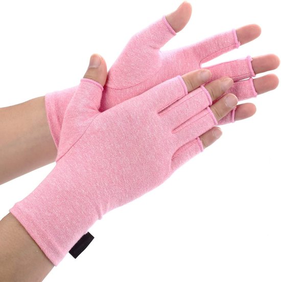Reuma Compressie Vingerloze Handschoenen Artritis Gloves - Set van 2 ...
