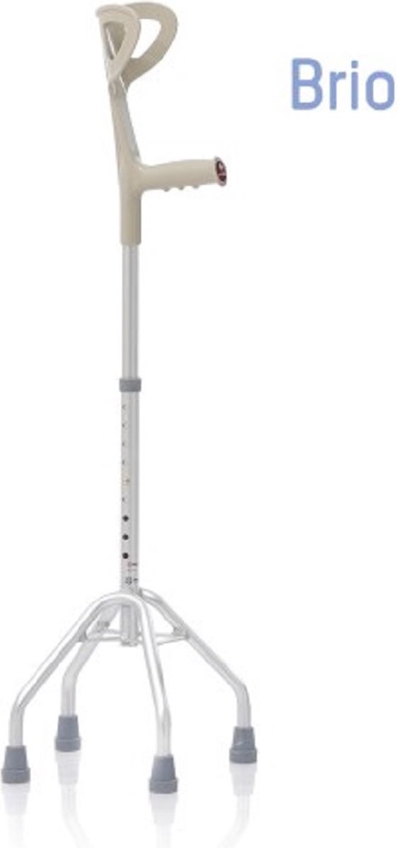 Moretti vierpoot loopstok met onderarmkruk ondersteuning | bol.