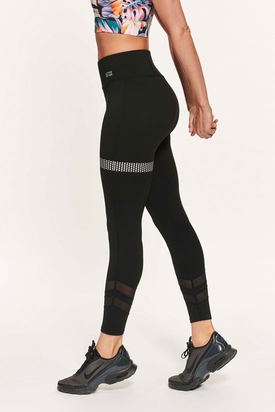Active Panther Legging Mandy UNI Mesh Black, Dames Legging met Hoge Taille voor... | bol