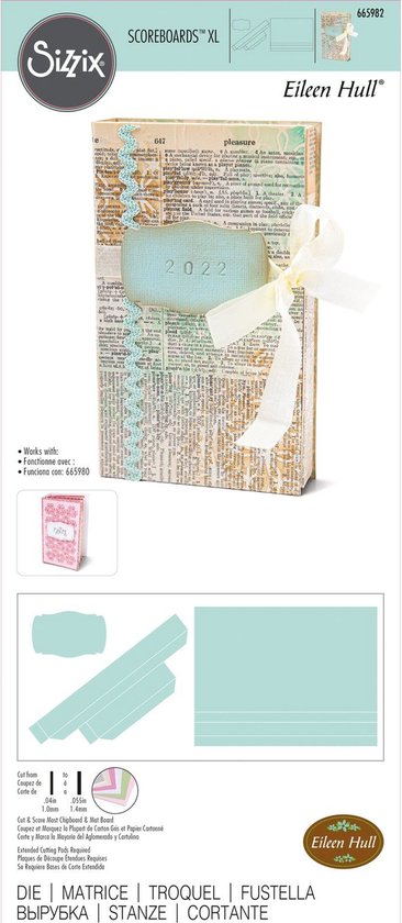 Sizzix ScoreBoards XL Die Skinny Mini Book Box | bol.com
