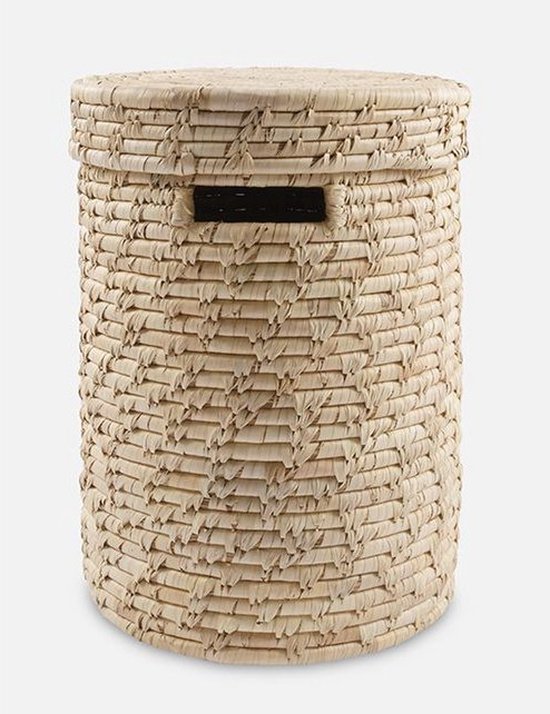 Fair trade - Wasmand Palmblad - Opbergmand met deksel - Rieten wasmand ...