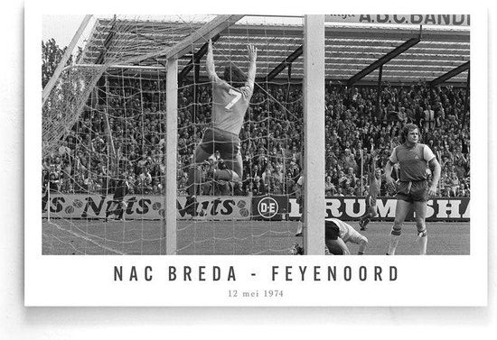 Walljar - Poster Feyenoord - Voetbal - Amsterdam - Eredivisie - Zwart ...