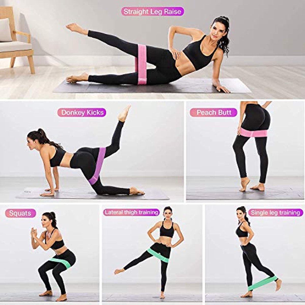 Happygetfit - Bandes de Bandes de résistance pour les jambes et les ...