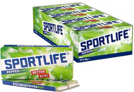 Sportlife PepperMint - 48 pakjes x 18 gram | bol