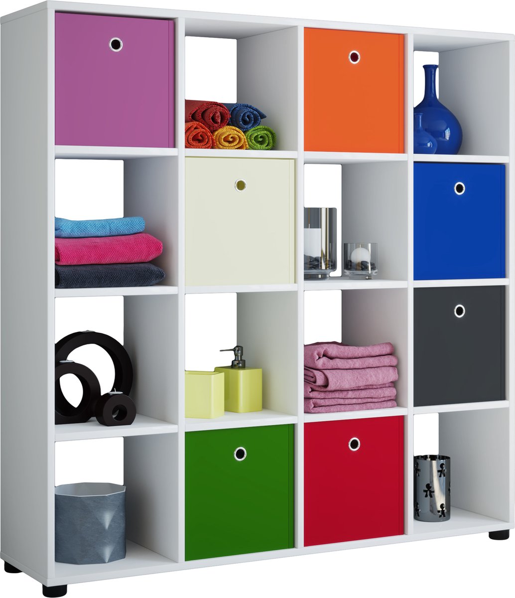 VCM Houten boekenkast decoratieve boekenstandaard plank Room Divider ...