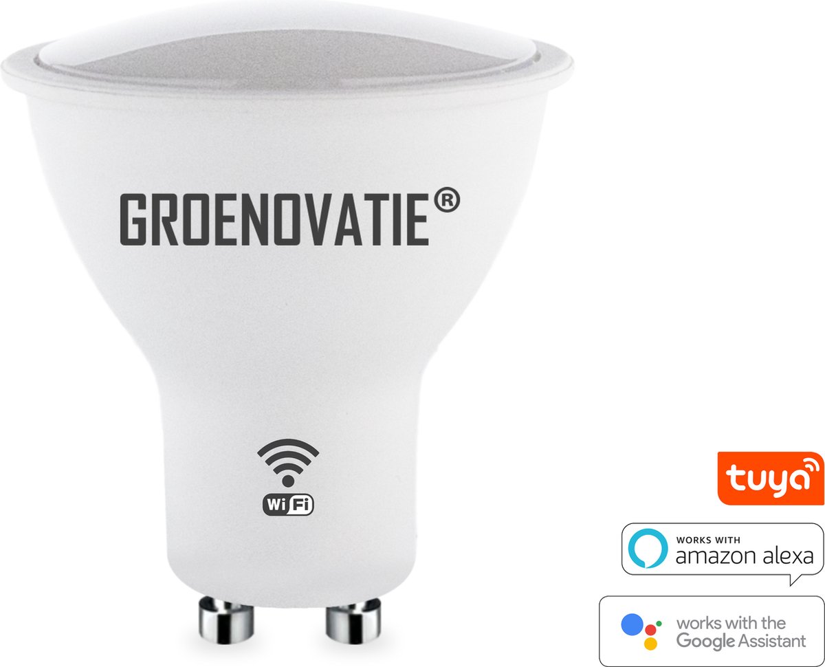 Groenovatie Wifi Smart Led Spot Gu10 Fitting 5w Tuya Rgbw