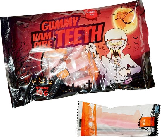 FunLab Gummy Vampire Tanden - 24 zakjes x 75 gram | bol.com