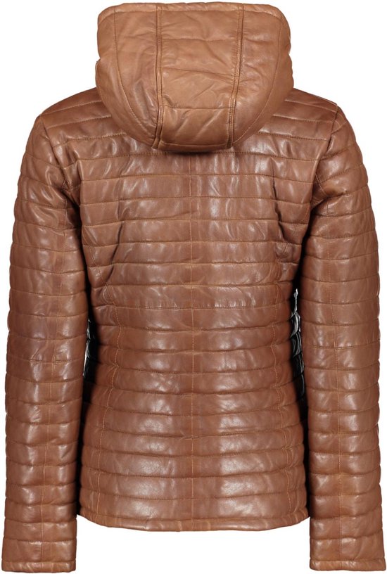 Donders Jas Leather Jacket 57489 Teak Dames Maat - 48 | bol