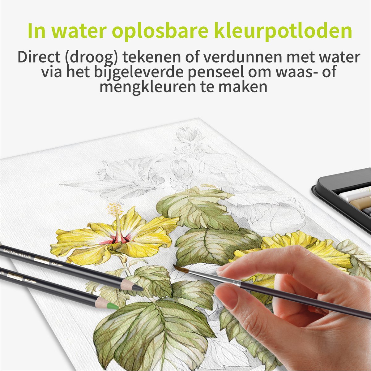 ACROPAQ Aquarelpotloden - 72 kleuren, Voor volwassenen - Waterverf ...