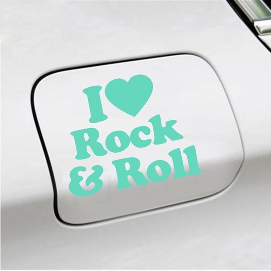 Bumpersticker - I Love Rock & Roll - 10,3 X 12,6 - Mint | bol
