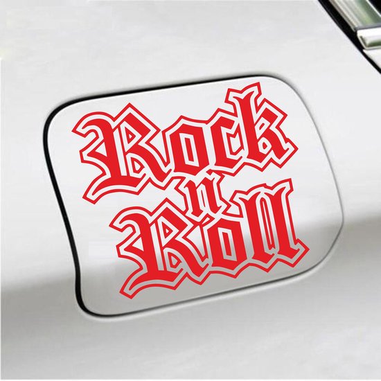Bumpersticker - Rock N Roll - 13 X 15 - Rood | bol