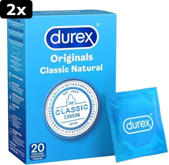 2x Durex Classic Natural 20st | bol.com
