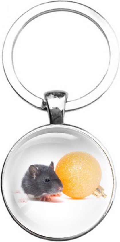 Sleutelhanger Glas - Muis Met Ui | bol.com