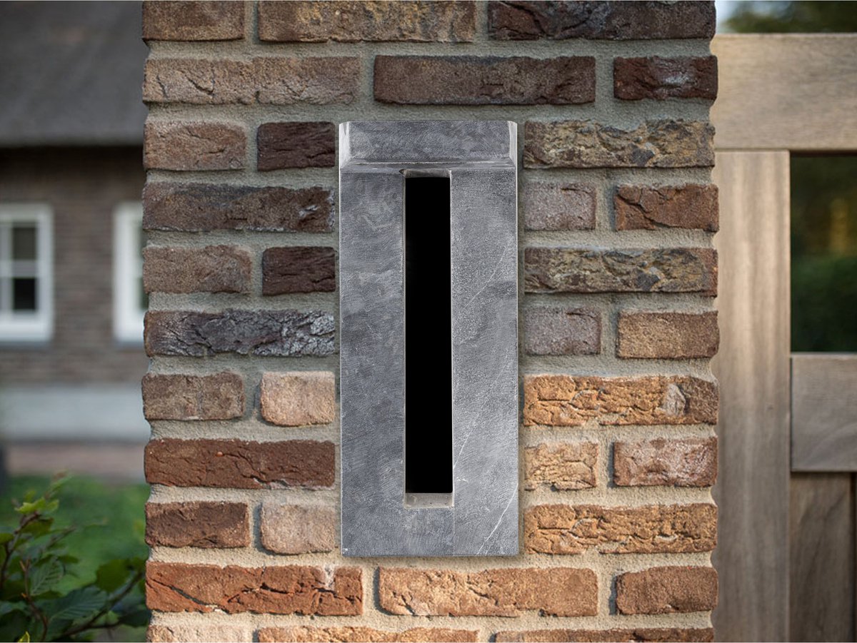 Hardstenen inbouw brievenbus - staand - luxe uitstraling | bol.com