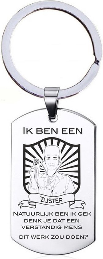 Sleutelhanger RVS - Ik Ben Een Zuster | bol