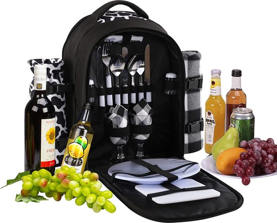 Picknick rugzak - buiteneten - picknick – picnic backpack - zomer ...