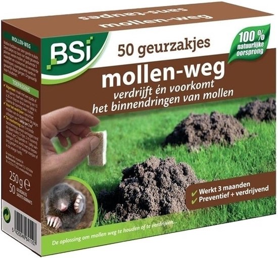 BSI - Mollen-Weg 50 Geurzakjes - Mollenbestrijding - Verdrijft en ...