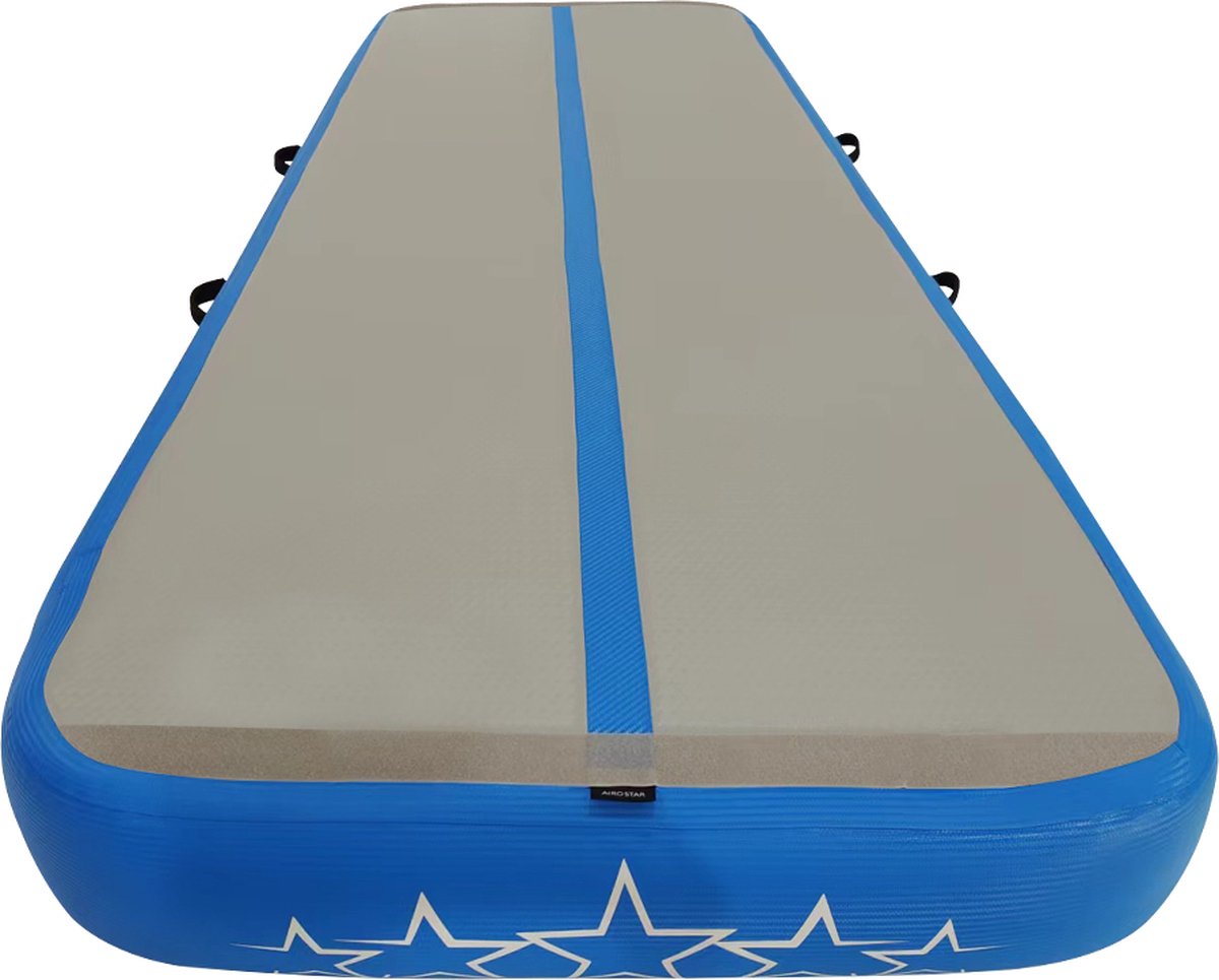 AirTrack PRO STAR Blauw - Waterdicht | 6 meter 20cm dik | Gymnastiek ...