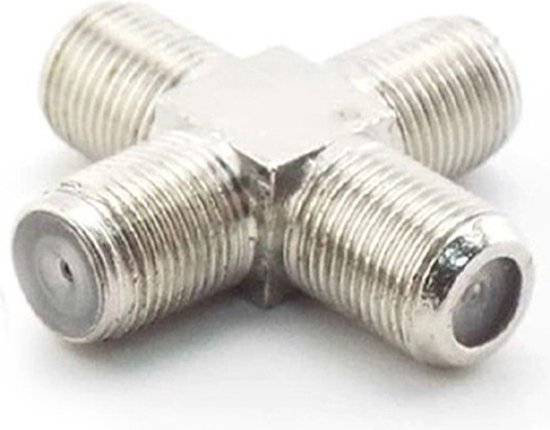 F-connector splitter - F-connector female naar 3x F-connector female ...