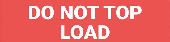 Do not top load sticker, oranje wit 200 x 50 mm | bol