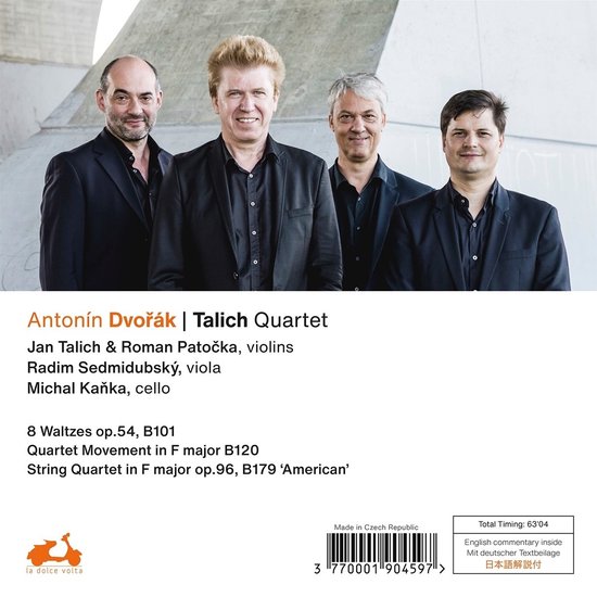 Quatuor Talich - Dvorak: American Quartet 8 Waltzes (CD), Quatuor Talich | Muziek | bol