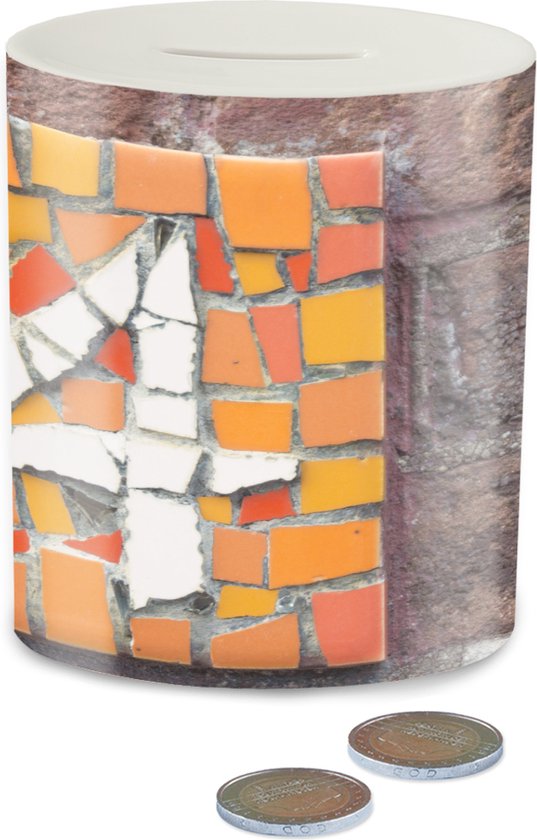 Spaarpot - Spaarblik - Huisnummer 4 in de vorm van mozaïek ...