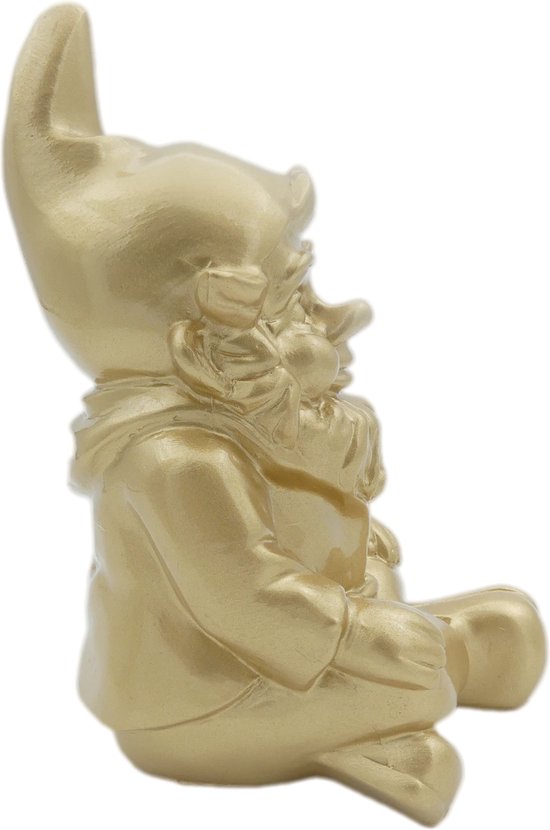 Stoobz zittende kabouter goud - Kabouter goud - 20 cm groot - Kabouter ...