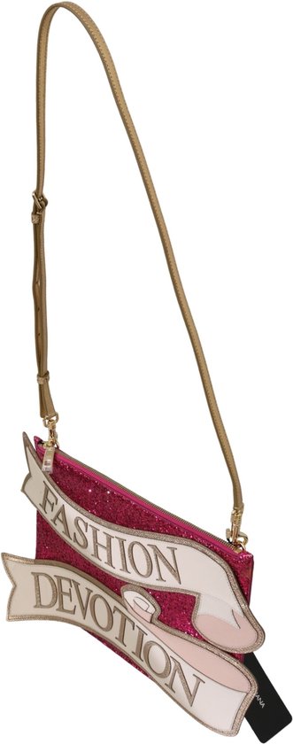 Dolce & Gabbana - Pink Glittered Fashion Devotion Sling CLEO Purse ...