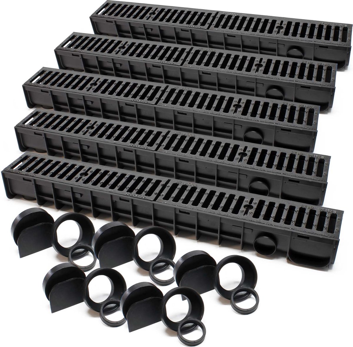 Caniveau de drainage Grille de couverture 5x1m Caniveau de drainage ...