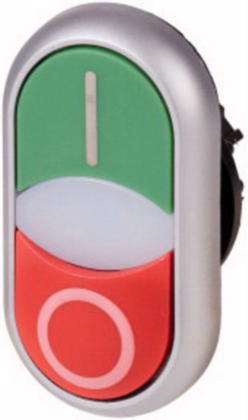 Eaton M22-DDLM-GR-X1/X0 Dubbele drukknop Kunststof frontring 1 stuk(s) | bol