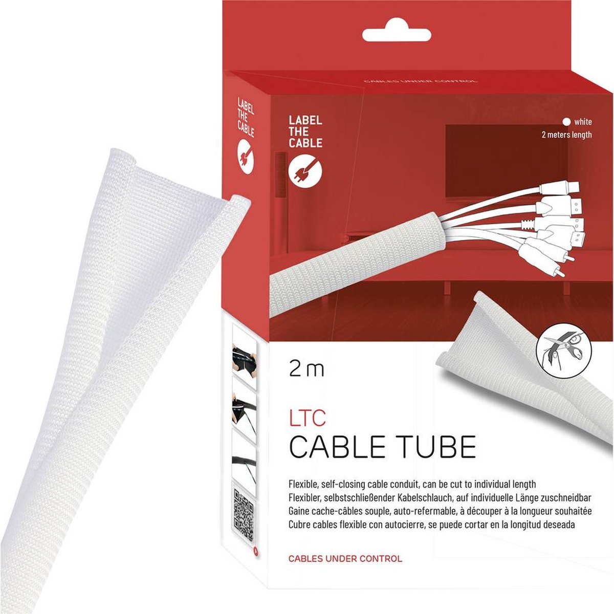 Label the Cable LTC 5120 19 inch Kabelslang Wit | bol.com