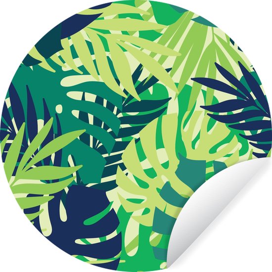 WallCircle - Muurstickers - Behangcirkel - Patronen - Bladeren - Tuin - 50x50 cm -... | bol